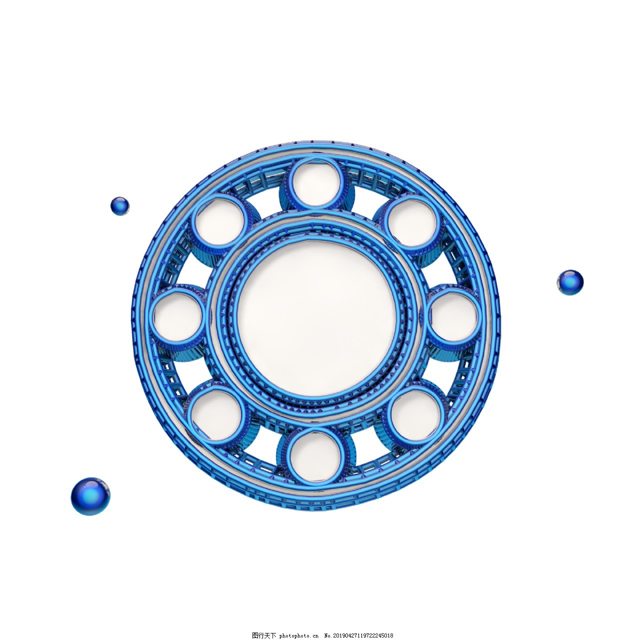蓝色轴承图标图片_装饰图案_设计元素-图行天下素材网
