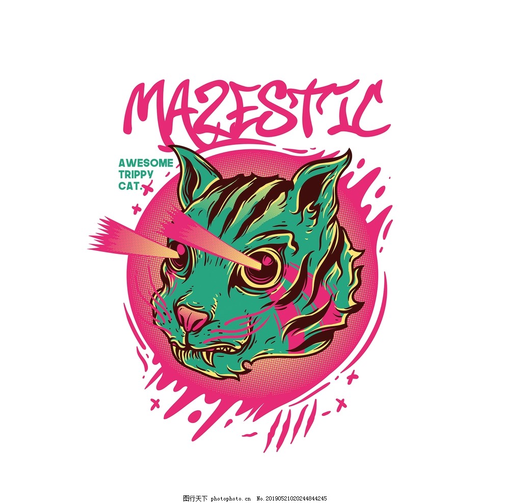 绿猫图片_背景纹理_背景底纹-图行天下素材网